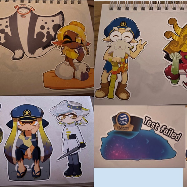 STICKER - Splatoon / Shiver, Frye, Big Man, Callie, Marie, Agent 3, Mr ...