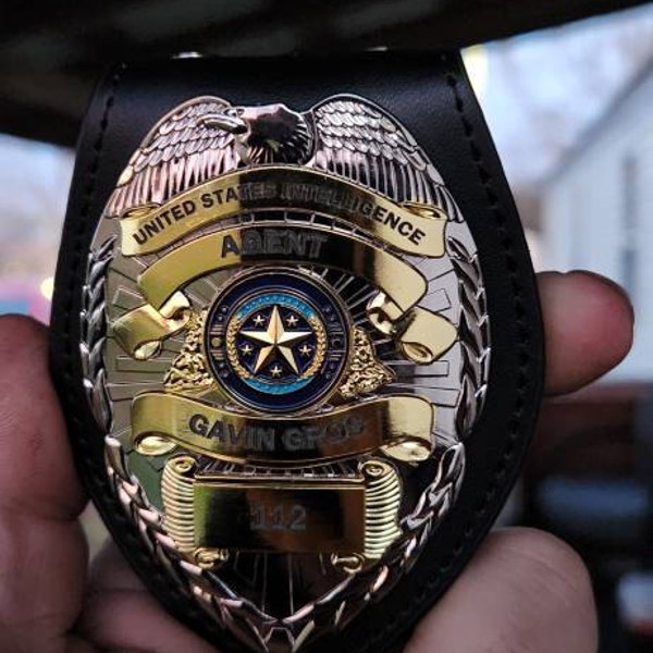 Engraved Security Style Badge Gold - Etsy UK