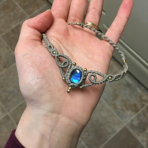 Tiara Diadem Collier Mikro Makramee Spirituell - Etsy.de