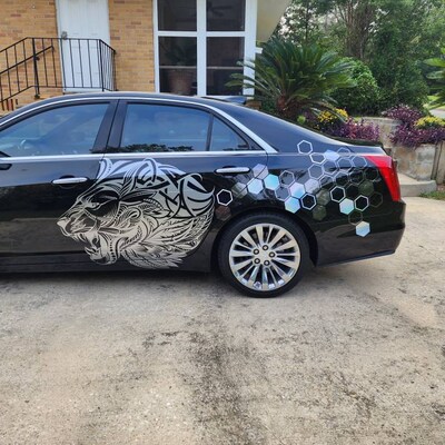 Hexagon / Honeycomb JDM Car Decal Sticker 4.5inch / Hex Side Vehicle ...