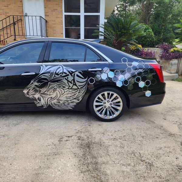 Hexagon / Honeycomb JDM Car Decal Sticker 4.5inch / Hex Side Vehicle ...