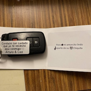 Maneja Con Cuidado Llavero, Personalized Drive Safe Custom Engraved ...