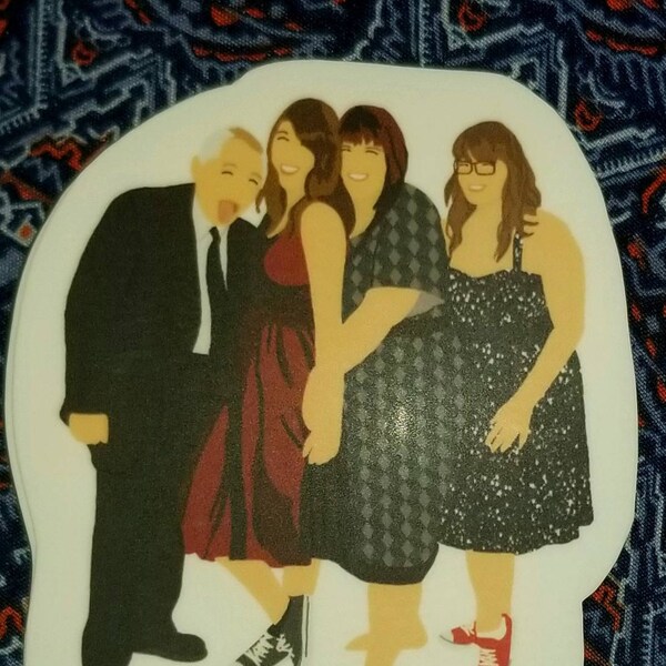 Personalized Stickers Matte or Glossy Minimal Custom Drawing Portrait ...