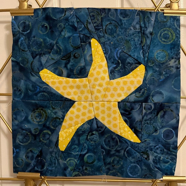 Starfish Quilt Block Pattern: Nautical Foundation Paper Piecing (PDF Download) - Etsy