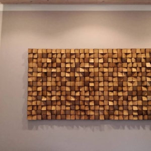 Wood Wall Art Wood Sound Diffuser Reclaimed Wood Art | Etsy