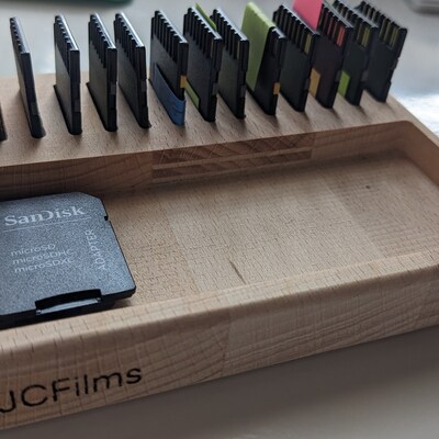 USB Stick Holder With Small Storage Option, Made of Beautiful Beech ...