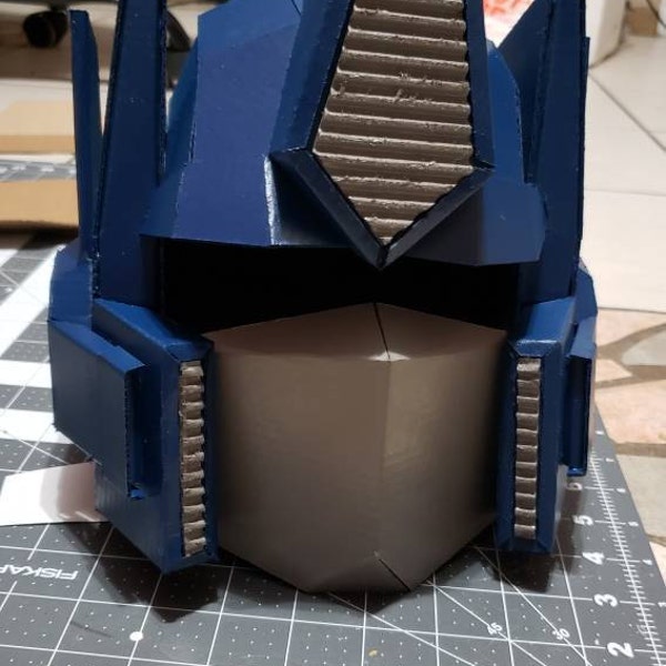 OPTIMUS PRIME Template. DIY Plans for Making a Cardboard Helmet - Etsy