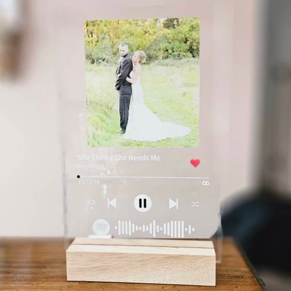 Personalized Anniversary Gift for Him, Custom Album Cover Music Plaque ...