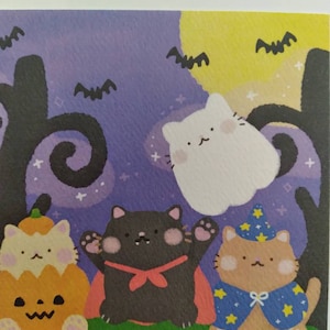 Cat Cafe Art Print Coffee Shop Cute Art Print Kawaii Art - Etsy