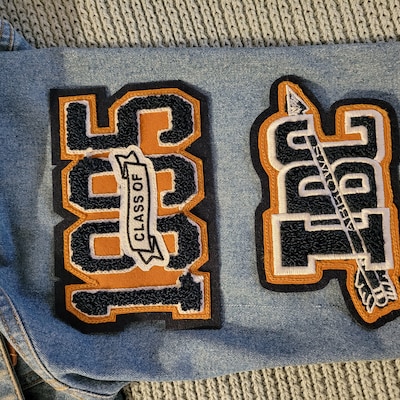Chenille Custom Letterman Jacket Patch made in USA - Etsy