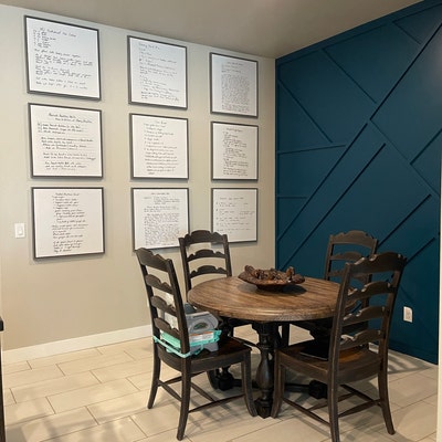 Personalized Recipe for Wall Family Recipe Sign Recipe - Etsy