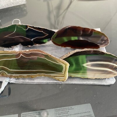 Custom Black Brown Agate Slice Drawer Pulls Knobs - Etsy