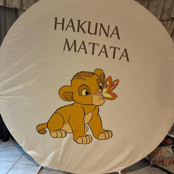 Lion King Simba Round Arch Cover Wall Backdrop Chiara Arch Background ...