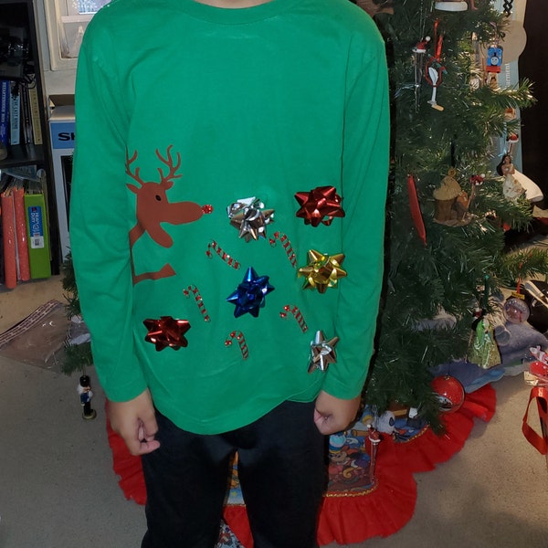 Funny Reindeer Ugly Christmas Sweater Design – Cut File (digital ...