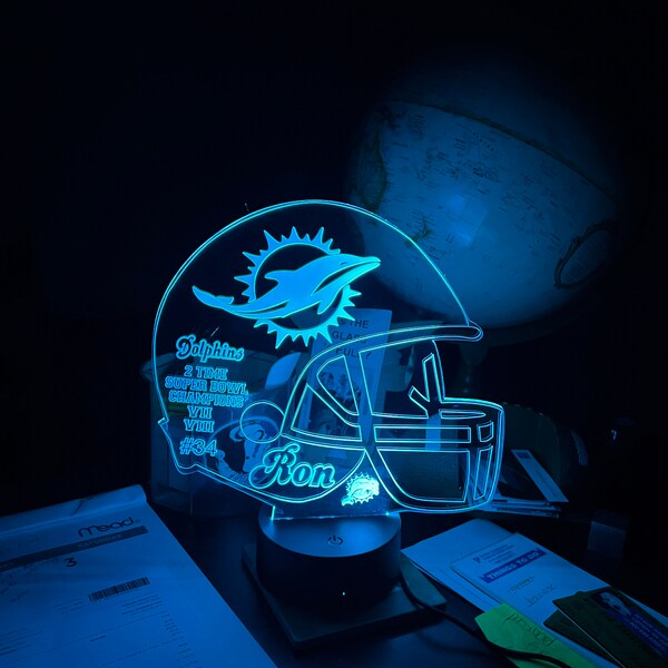 Seattle Seahawks, LED Football Sports Fan Lamp, Custom Made Night Light ...