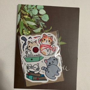 Cute Kawaii Cat Sticker Pack Cute Fun Stickers Stickers Gift for Her ...