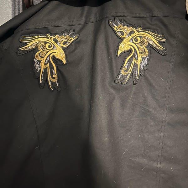 Celtic Raven Embroidered Patch | Odin's Ravens Patch | Viking Patch Sew ...