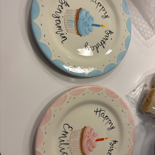 Personalised Birthday Plate | 9 Inch Plate | Hand Painted Keepsake Gift ...