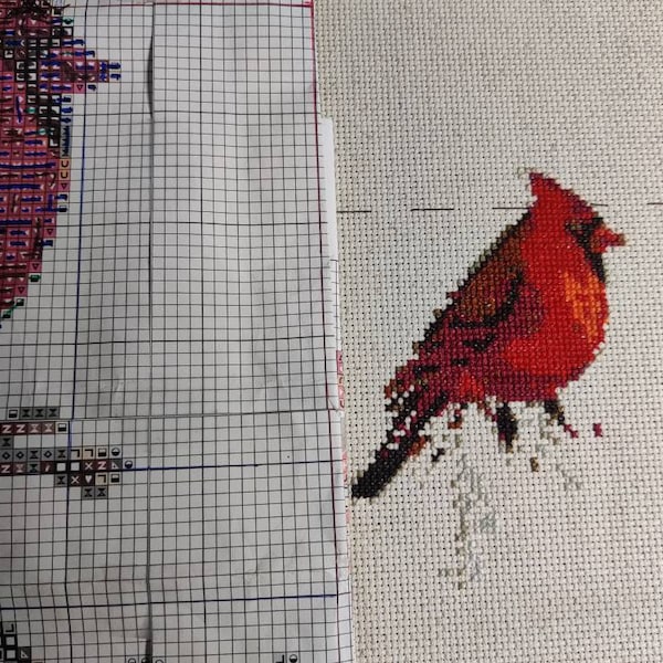 Cardinals Heart Cross Stitch Pattern 1 Instant PDF Download ...