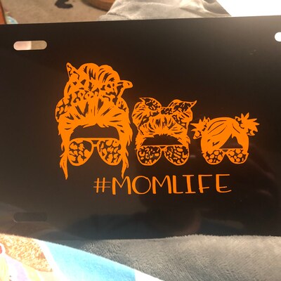 Mom Life Custom Family Decal Leopard Print Style Mom Bun - Etsy