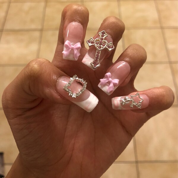 ATEEZ ANITEEZ Aesthetic Press on Nails Kpop Nails Coquette Nails Almond ...