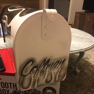 Flame Airbrush Pinstripe Hot Rat Rod Tattoo Art Mailbox One of - Etsy