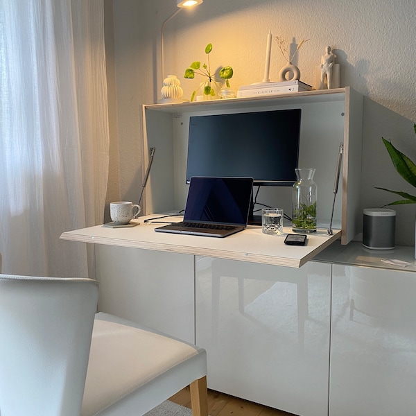 Large Office Desk• Floating Desk Home Office Work Space Modern Space ...
