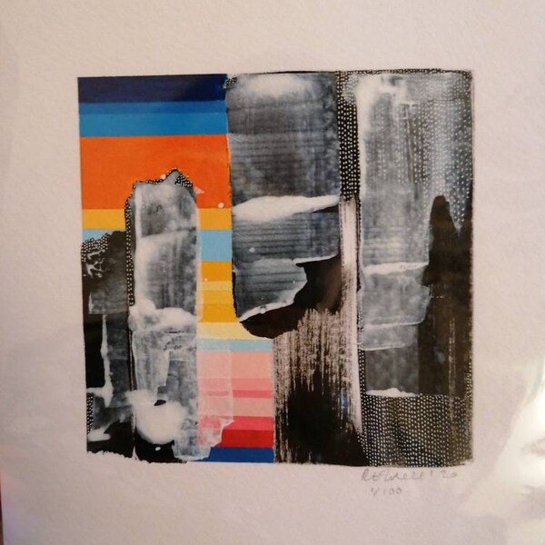 ABSTRACT LINES Risograph Print, Monochrome Fine Line Texture . Limited ...