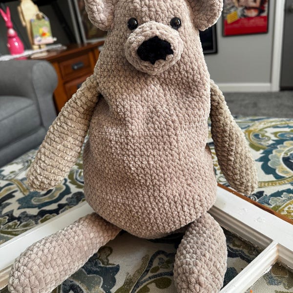 Crochet Pattern, Chunky Benji the Bear, Step by Step US Terms DIY ...