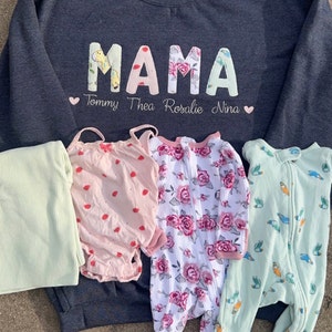 Mama Keepsake Sweater, Keepsake Sweatshirt, Embroidered Mama Sweater ...