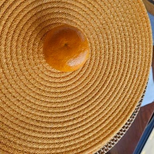 Colorful Round Placemats Set of 4, Handmade Braided Dining Mat in Lilac ...