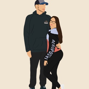 Custom Minimalist Digital Portrait Faceless Illustration ASAP Faceless ...