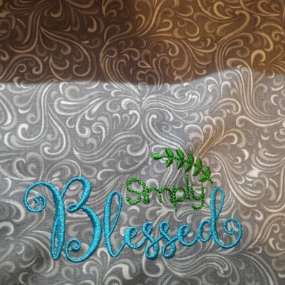 Simply Blessed Machine Embroidery Design 4x4 5x7 6x10 8x8 Sizes ...
