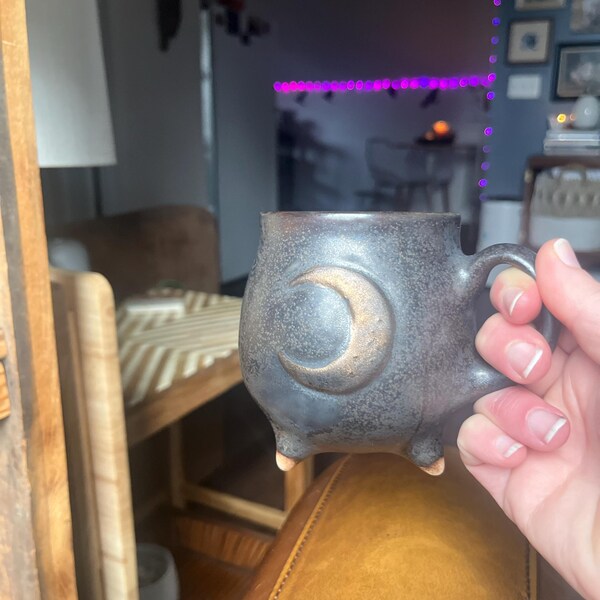 Ceramic Frog Cauldron Mug Pottery Vintage Style Funny Frog Cauldron Mug ...