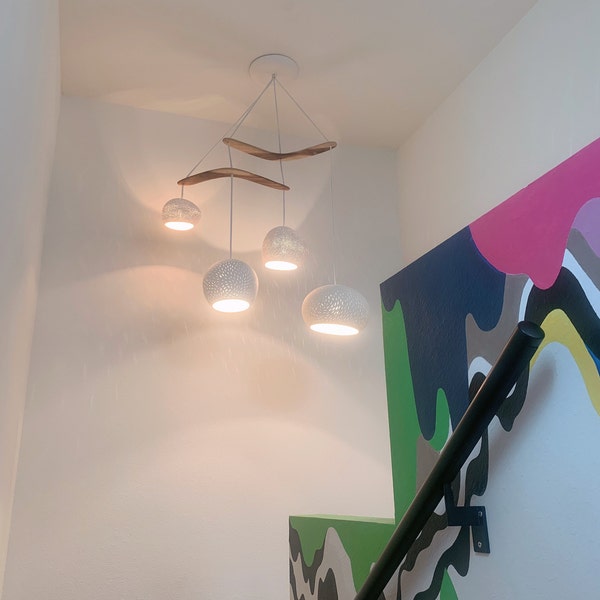 CLAYLIGHT BOOMERANG XL Sculptural Ceramic Chandelier | Modern Four ...