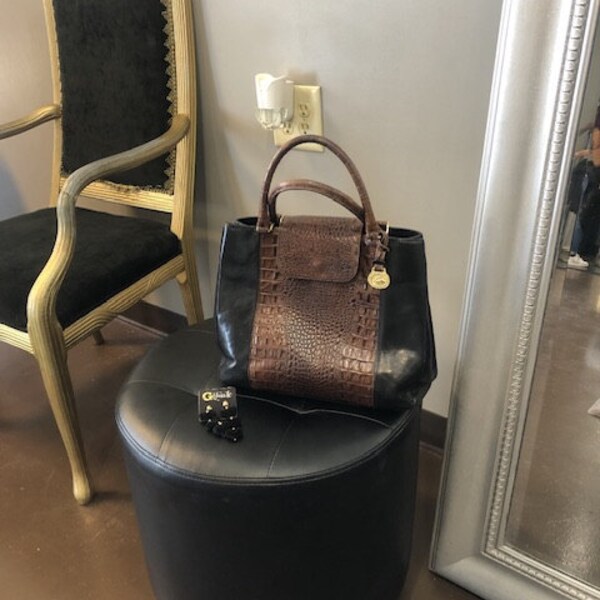 MICHAEL KORS Pure White Patent Leather Signature Embossed Dome Satchel ...