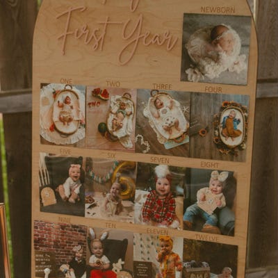 One Year Of, Daisy 1st Birthday, One Groovy Girl, First Birthday Board ...