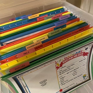 Personalized School Memory Box Printable Kit, DIY School Keepsake Kit ...