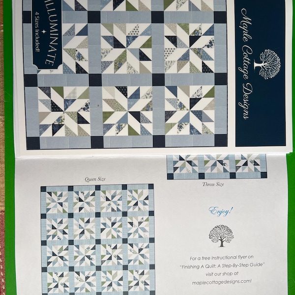 Beginner Quilt Pattern Paper Copy of Oasis Quilt Pattern for Beginners ...