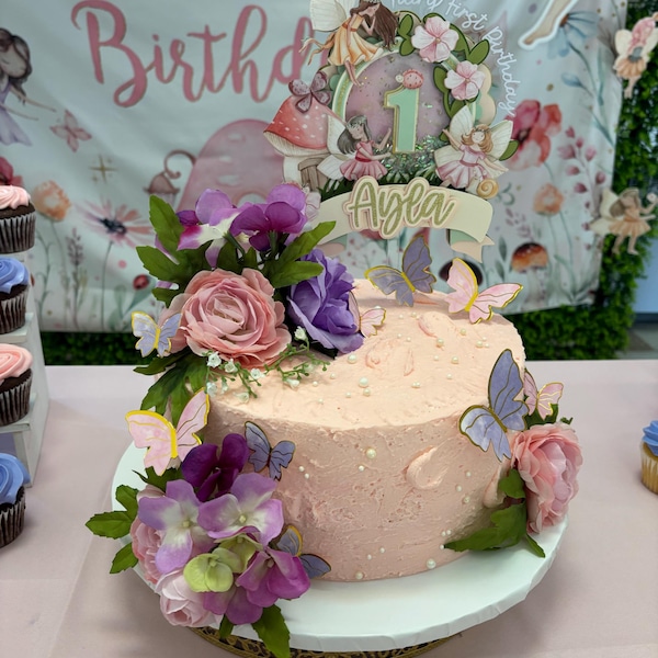 Fairy First Cake Topper | Fairy Cake Topper | Fairy First Birthday Cake ...