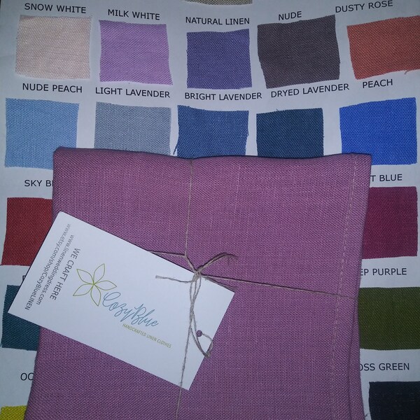 Linen Color Samples. 30 Colors Included. - Etsy