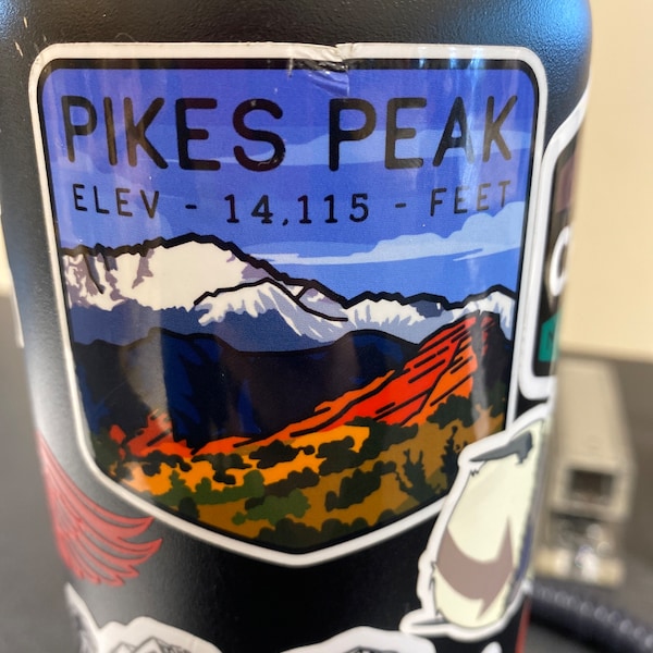Pikes Peak Sticker: Colorado Springs, Waterproof Vinyl Decal - Etsy