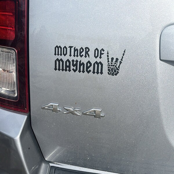 Car Decal Mother of Mayhem, Alternative, Vinyl Decal, Mama, Chaos ...