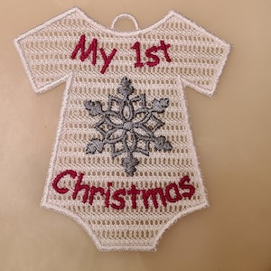 My 1st Christmas Machine Embroidery Design 4 Designs 2 Free Standing ...