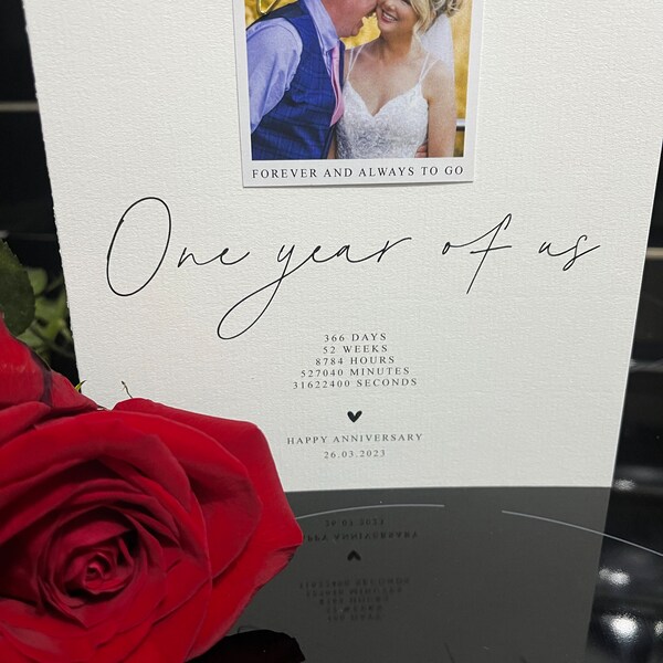 One Year Anniversary Card | Personalised Anniversary Card | Paper ...