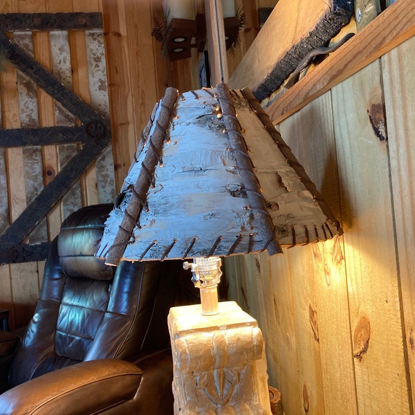 Birch Bark Lamp Shade - Rustic Lamps Shades - Etsy