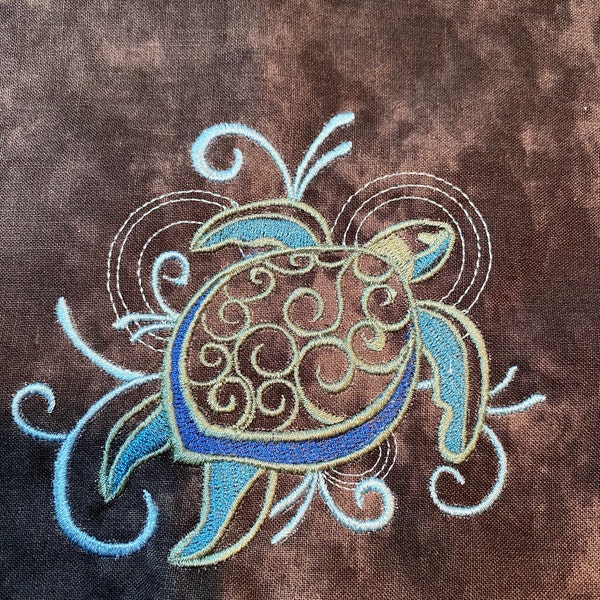 Sea Turtle Embroidery Design, Turtle Embroidery Design, Machine ...