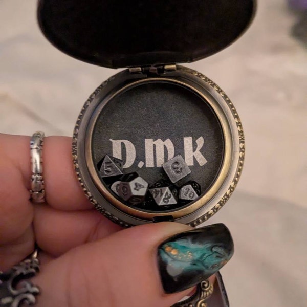 Custom Pocket Watch Dice Tray - Roman Style Pocket Watch Shell, Metal ...