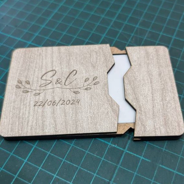 Laser Cut Wooden Card Holder Template: Business & Credit Card Case (DXF ...