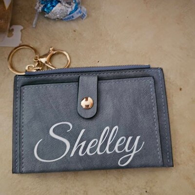 Custom Name Wallet, Vegan Leather Wallet, Cute Envelope Wallet, Gift ...